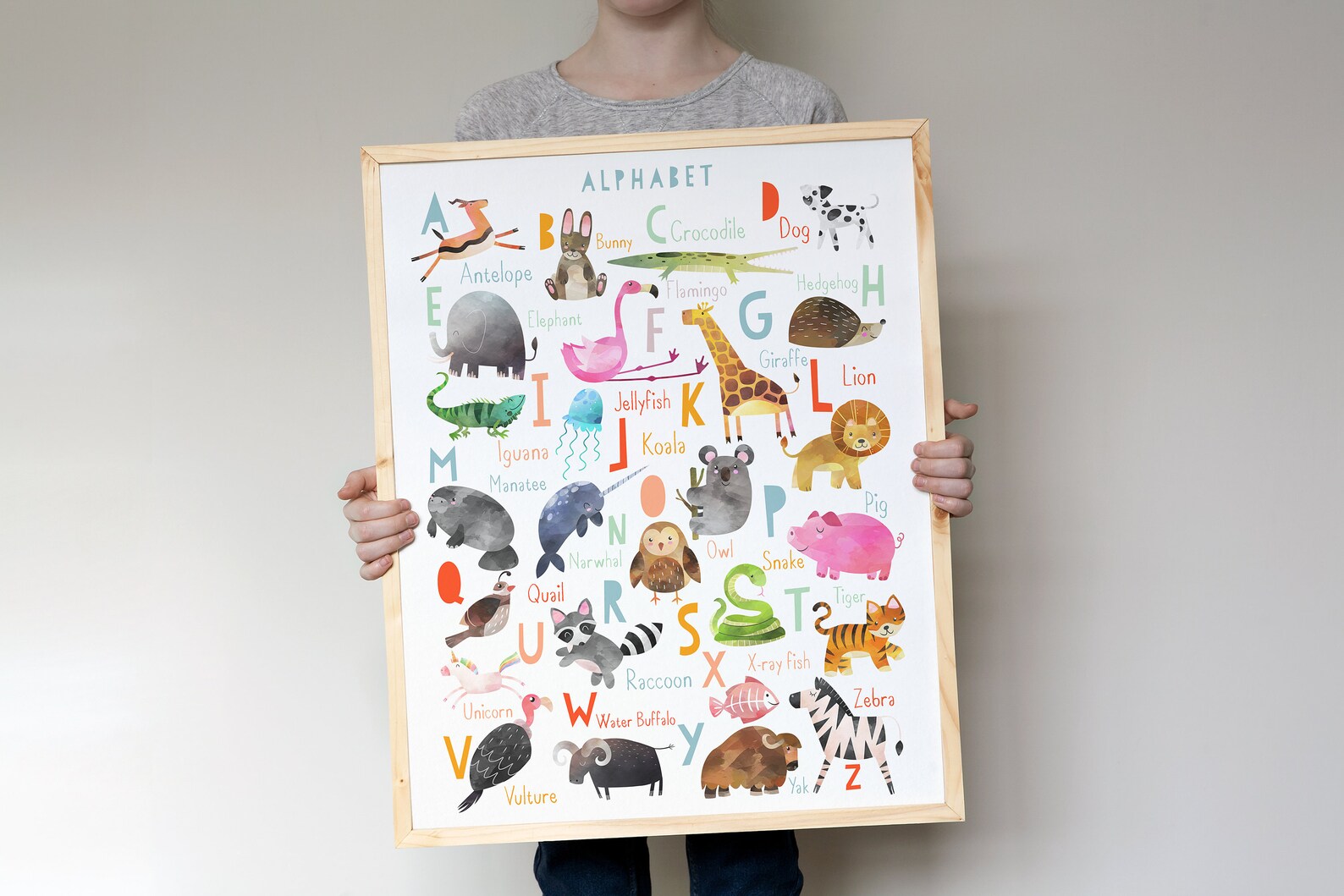 Animal Alphabet Print Nursery Decor Animal Nursery Prints - Etsy