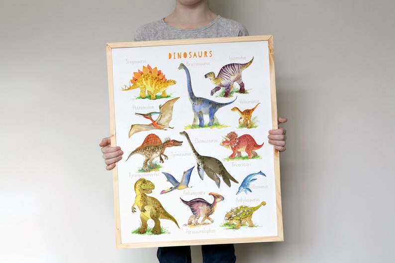 Dinosaur Print Dinosaur Poster Nursery Decor Nursery | Etsy