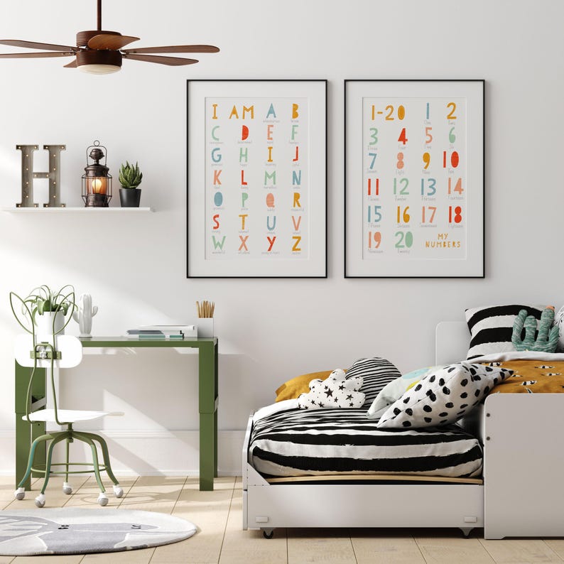 Alphabet Print, Affirmation Print, Abc Poster, Nursery Decor, Nursery ...