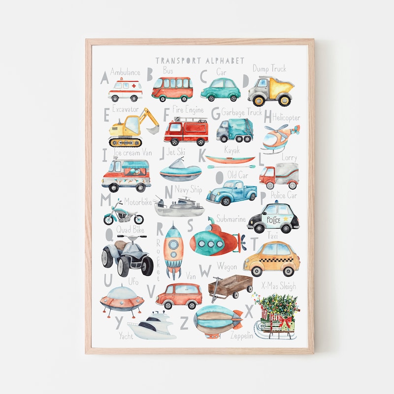 Transportation Alphabet - Etsy