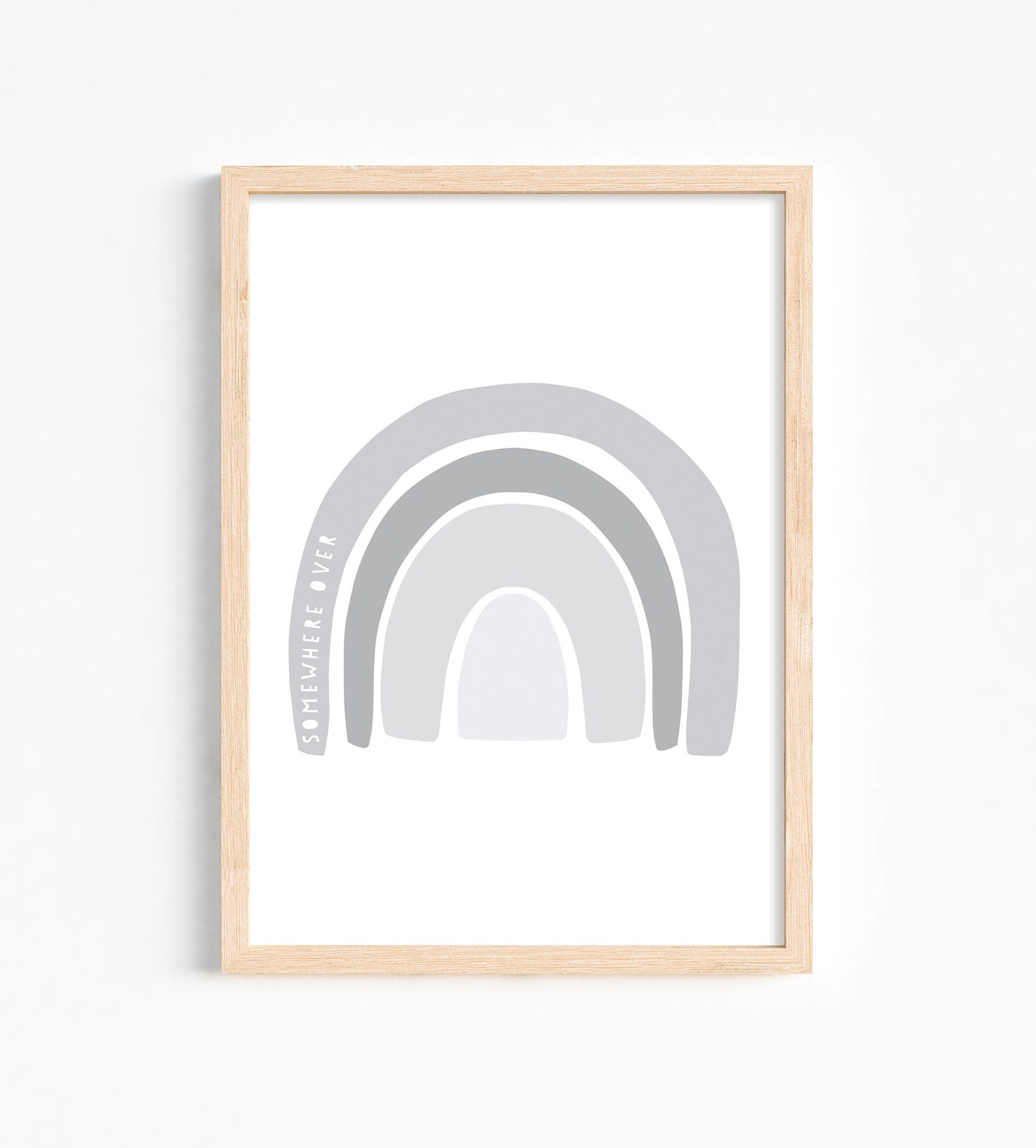 Grey Rainbow Boys Room, Nursery Wall Art, Rainbow Poster, Baby Boy ...