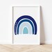 Blue Rainbow Boys Room, Nursery Wall Art, Rainbow Poster, Baby Boy ...