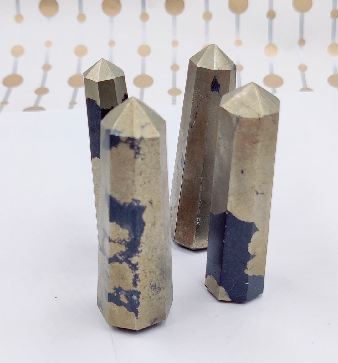 50 Grams + Natural Pyrite Stone Tower, Pyrite Stone Point, Energy ...