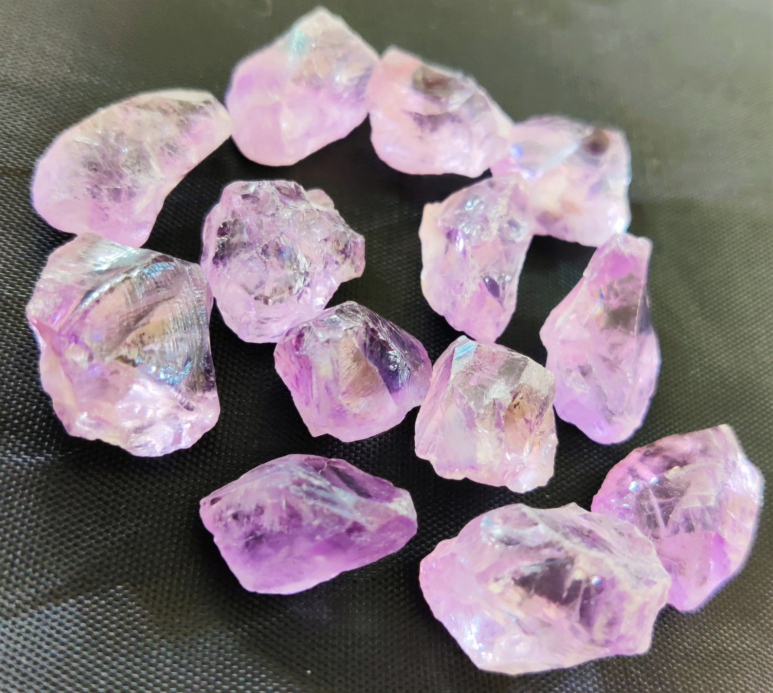 AAA Quality 25 PC LOT Rose De France Raw Stone Pink Amethyst - Etsy