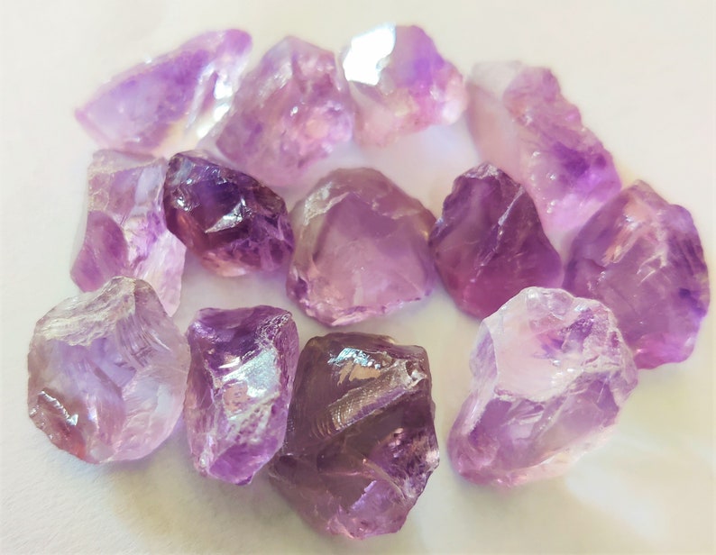 AAA Quality 25 PC LOT Rose De France Raw Stone Pink Amethyst - Etsy