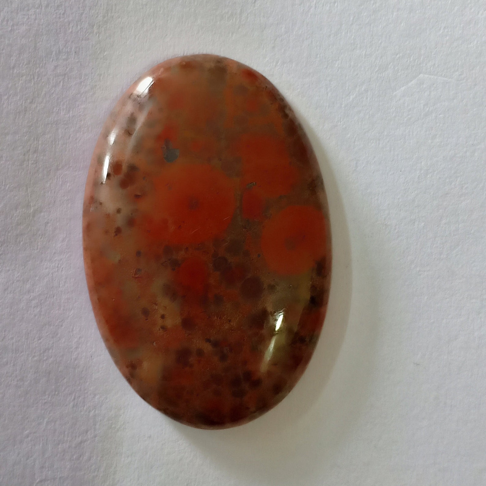 Natural Red Poppy Jasper 21x31x4 Mm Oval Shape Cabochon - Etsy