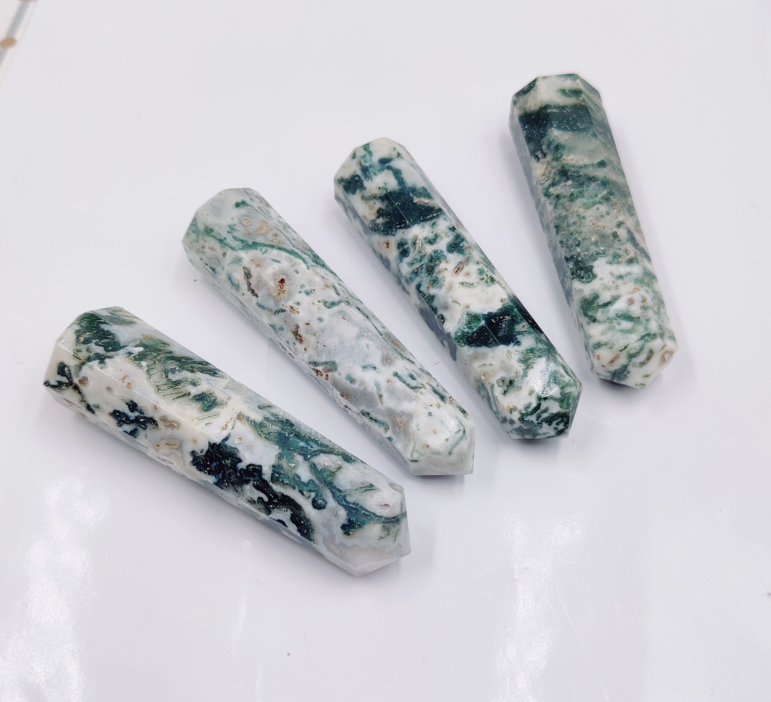 50 Grams Natural Tree Agate Tower Tree Agate Point Energy - Etsy
