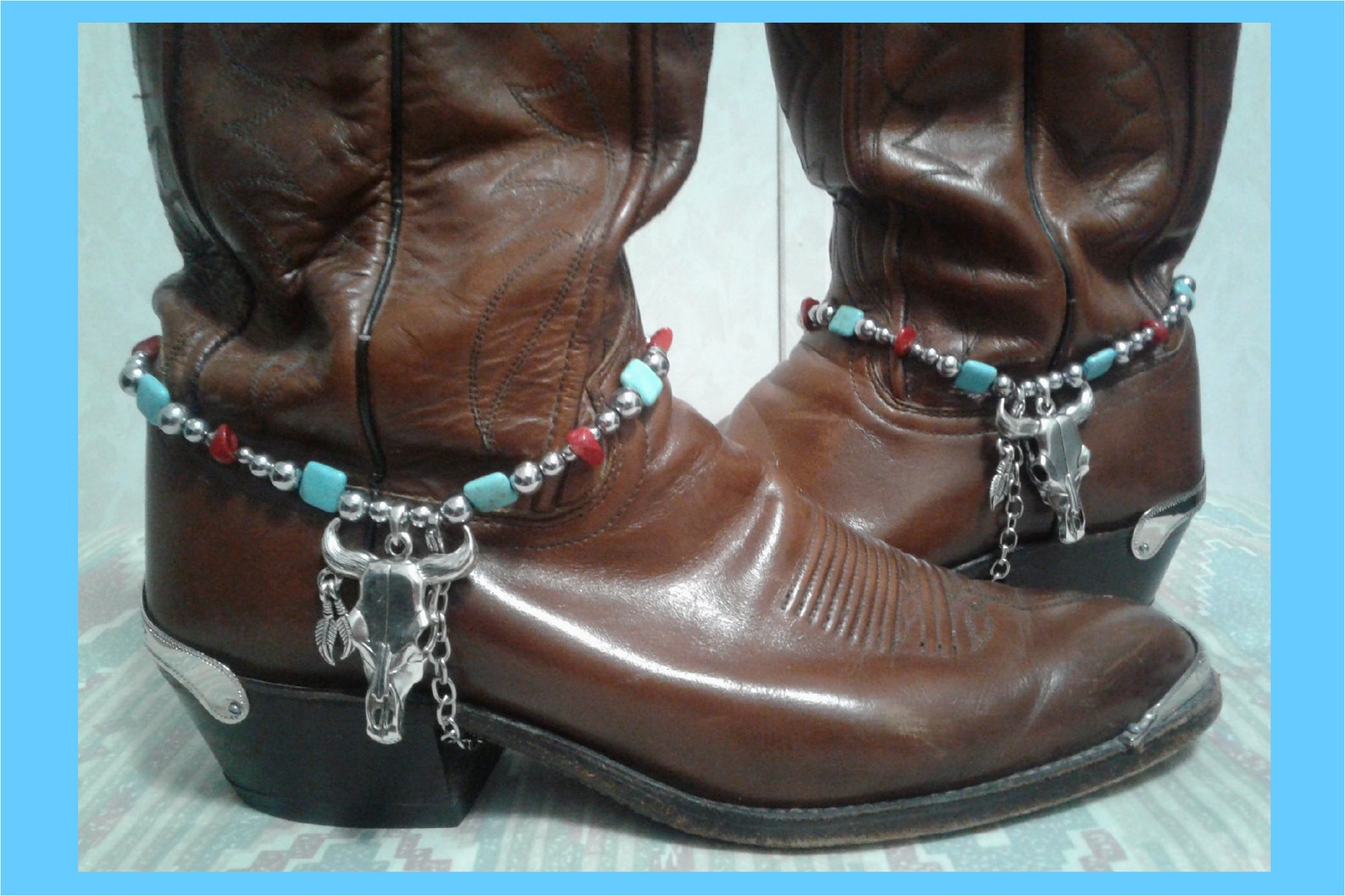 1 Pair - Cowboy Boot Bracelets, Boot Charms, Boot Bling Silver ...