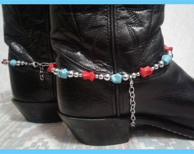 Red Feather Boot Jewelry Native American Boot Bracelet Feather Boot ...