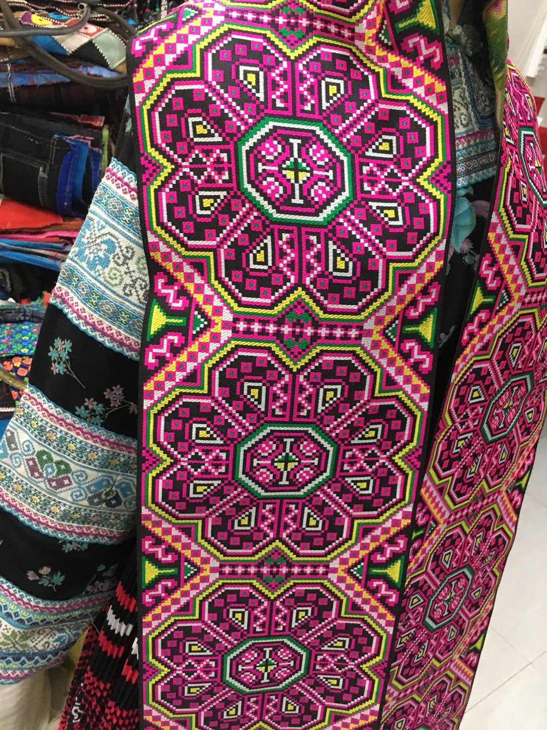 7.8 Inches X 1 Yard Hmong Fabric Ribbon (D106) - Etsy