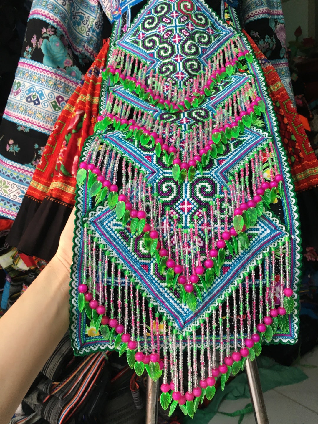 Hmong Hand Cross Stitch Embroidery Apron Vintage ( 111D) - Etsy