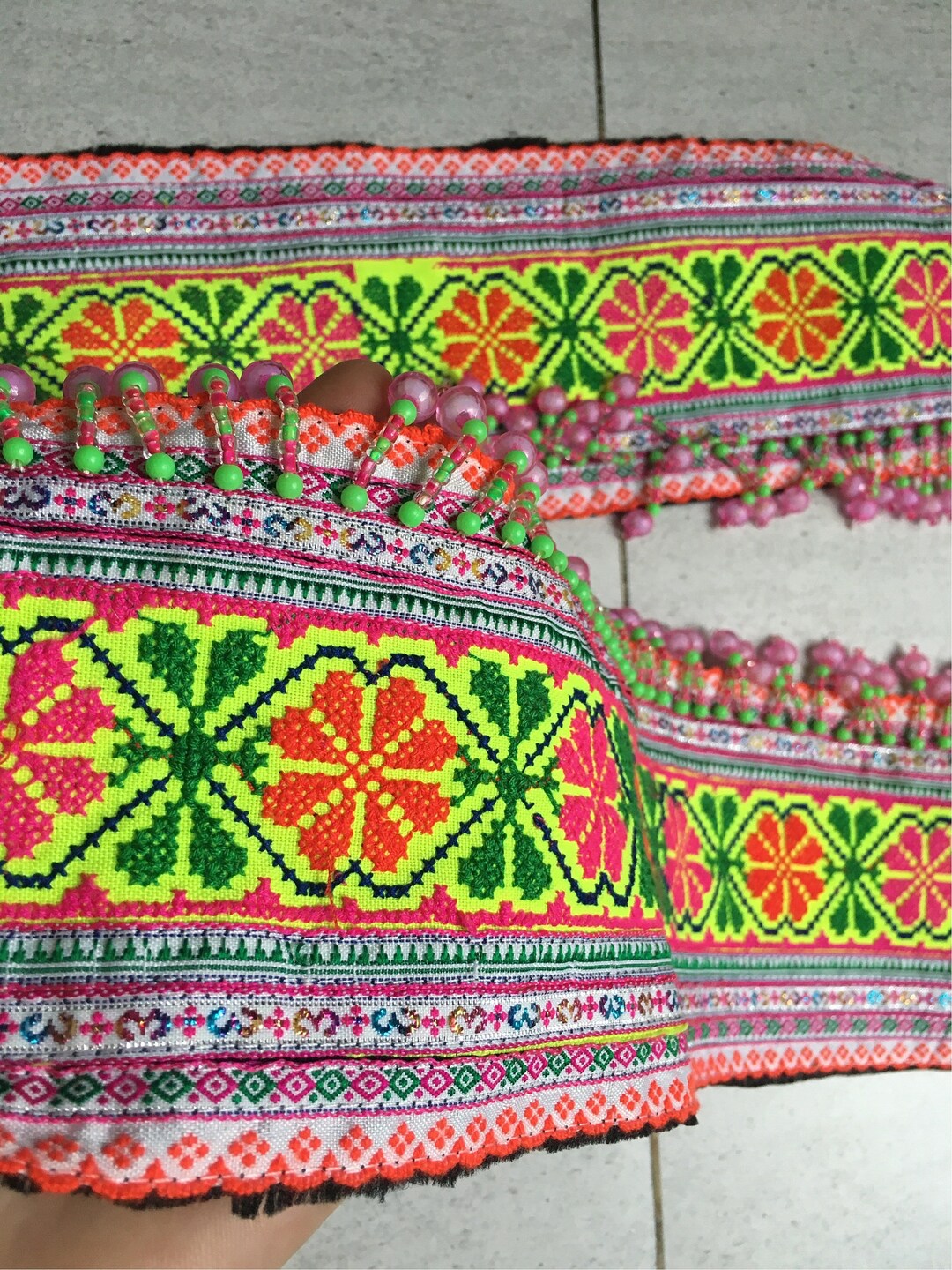 4x46 Inches Hmong Beads Straps Vintage DC6 - Etsy