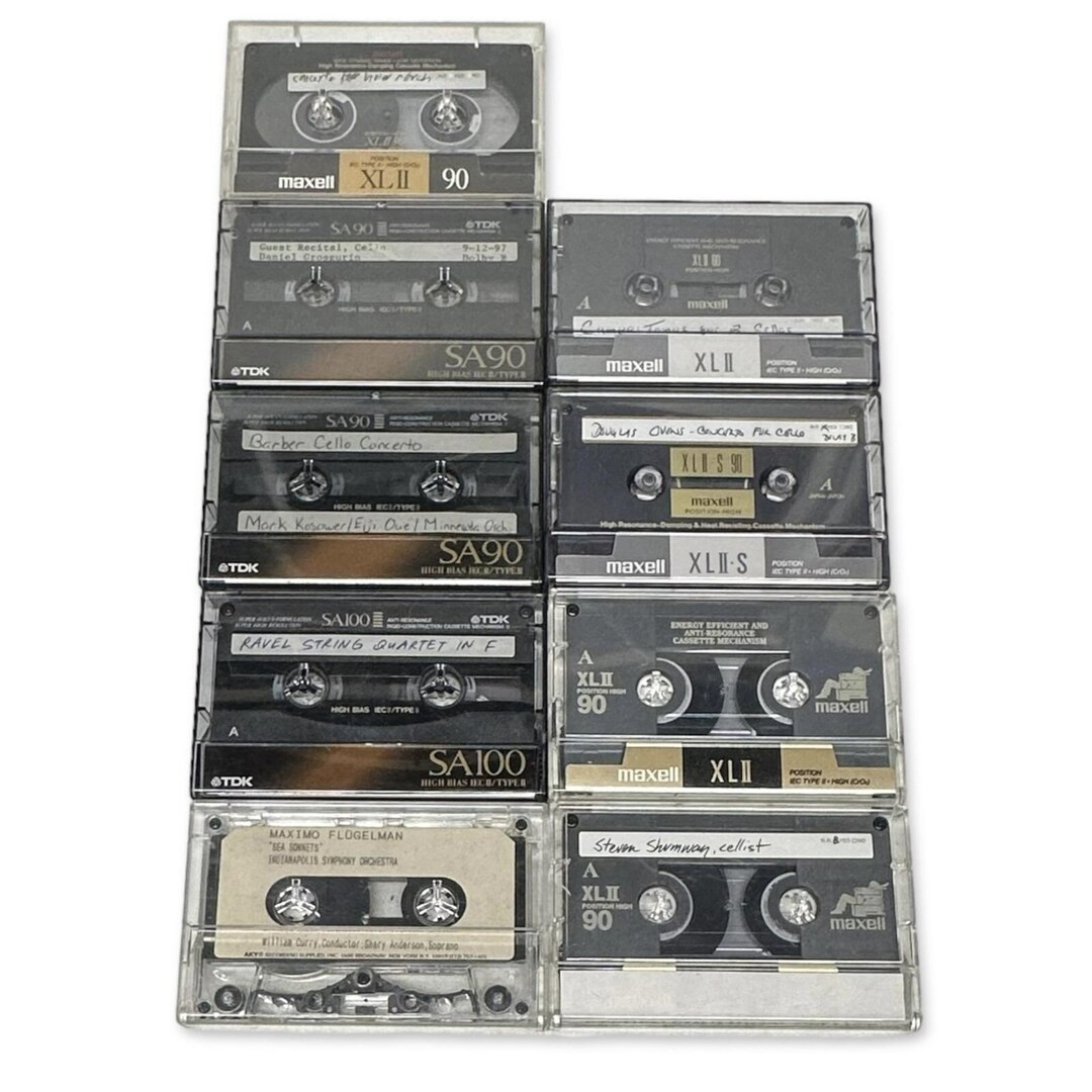 High Bias Type II Cassette Tapes Cello Cellists Indianapolis Symphony ...