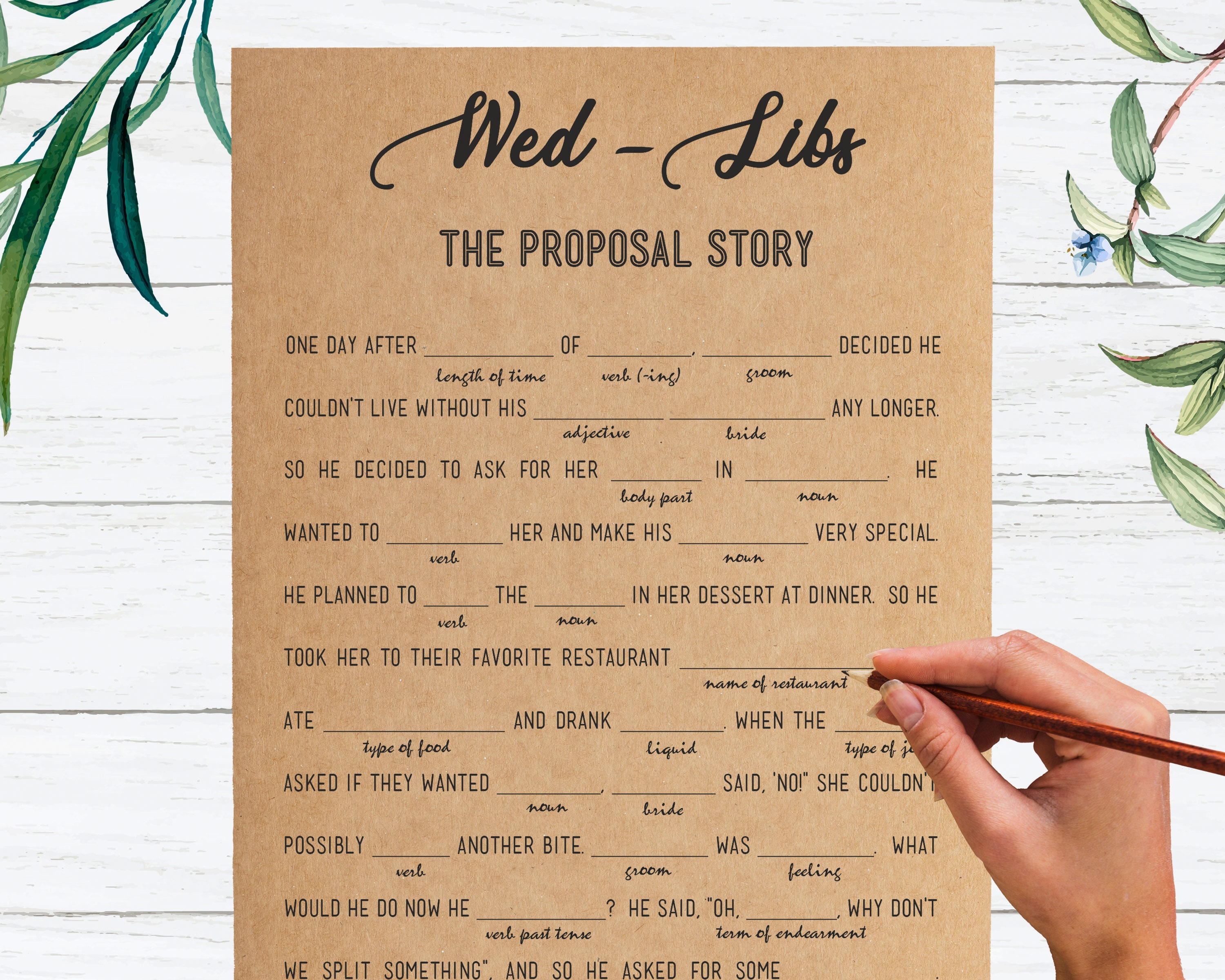4 in 1 Wed-libs Wedding Mad Libs Games Printable Instant - Etsy