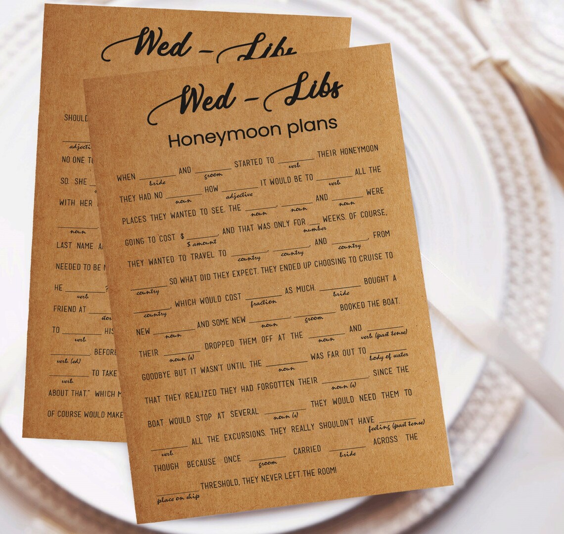4 in 1 Wed-libs Wedding Mad Libs Games Printable Instant - Etsy