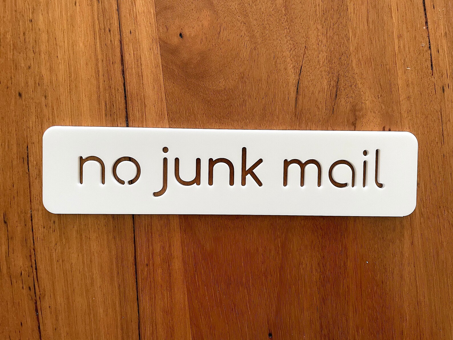 No Junk Mail Letterbox Sign Plaque Mailbox Numbers House | Etsy