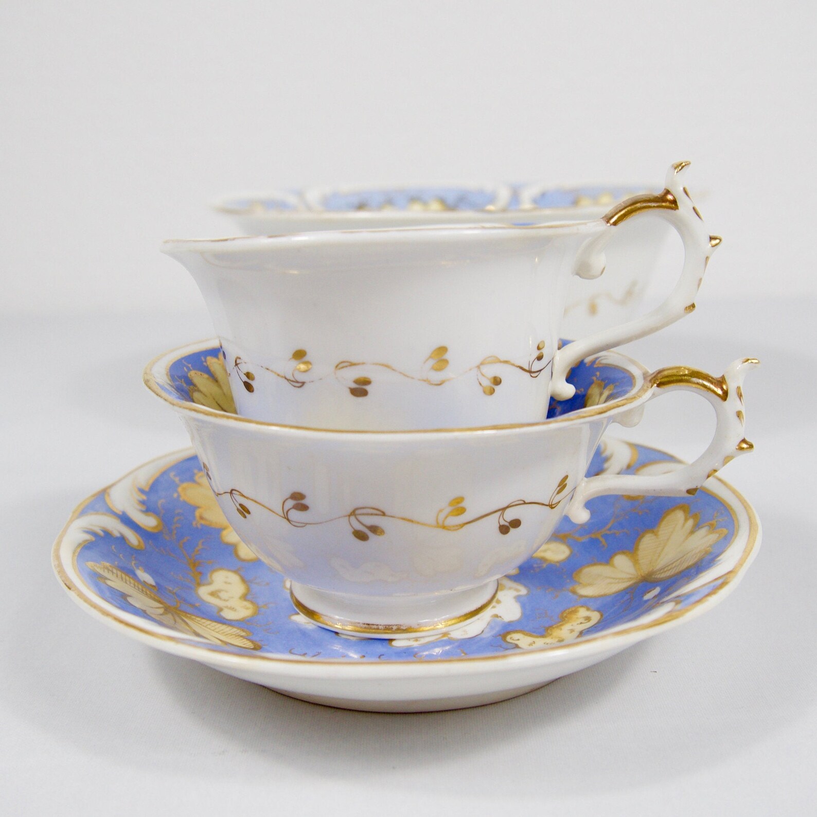 Antique Rockingham Neo-rococo Part Tea Set Puce Griffin Mark - Etsy UK