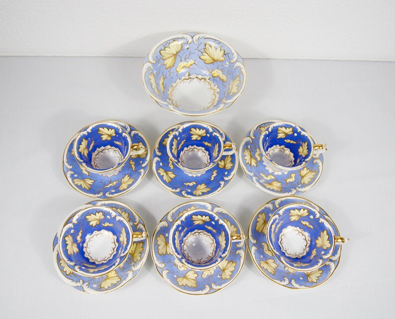 Antique Rockingham Neo-rococo Part Tea Set Puce Griffin Mark - Etsy UK