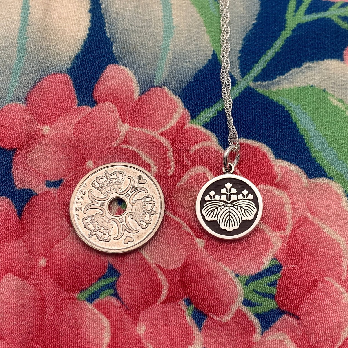 Kamon Necklace,sterling Silver Kamon Pendant,japanese Style Jewelry ...