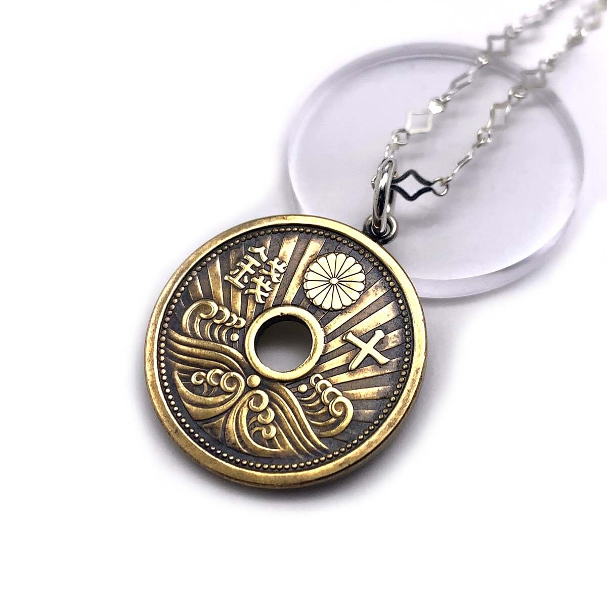 Bronze Japanese Old Coin Necklace,mens Necklace,japanese Style,japanese ...