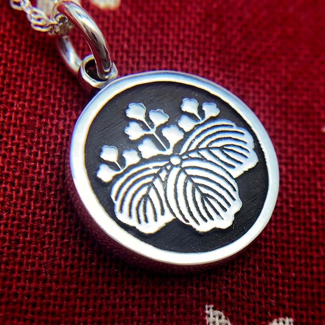 Kamon Necklace,sterling Silver Kamon Pendant,japanese Style Jewelry ...