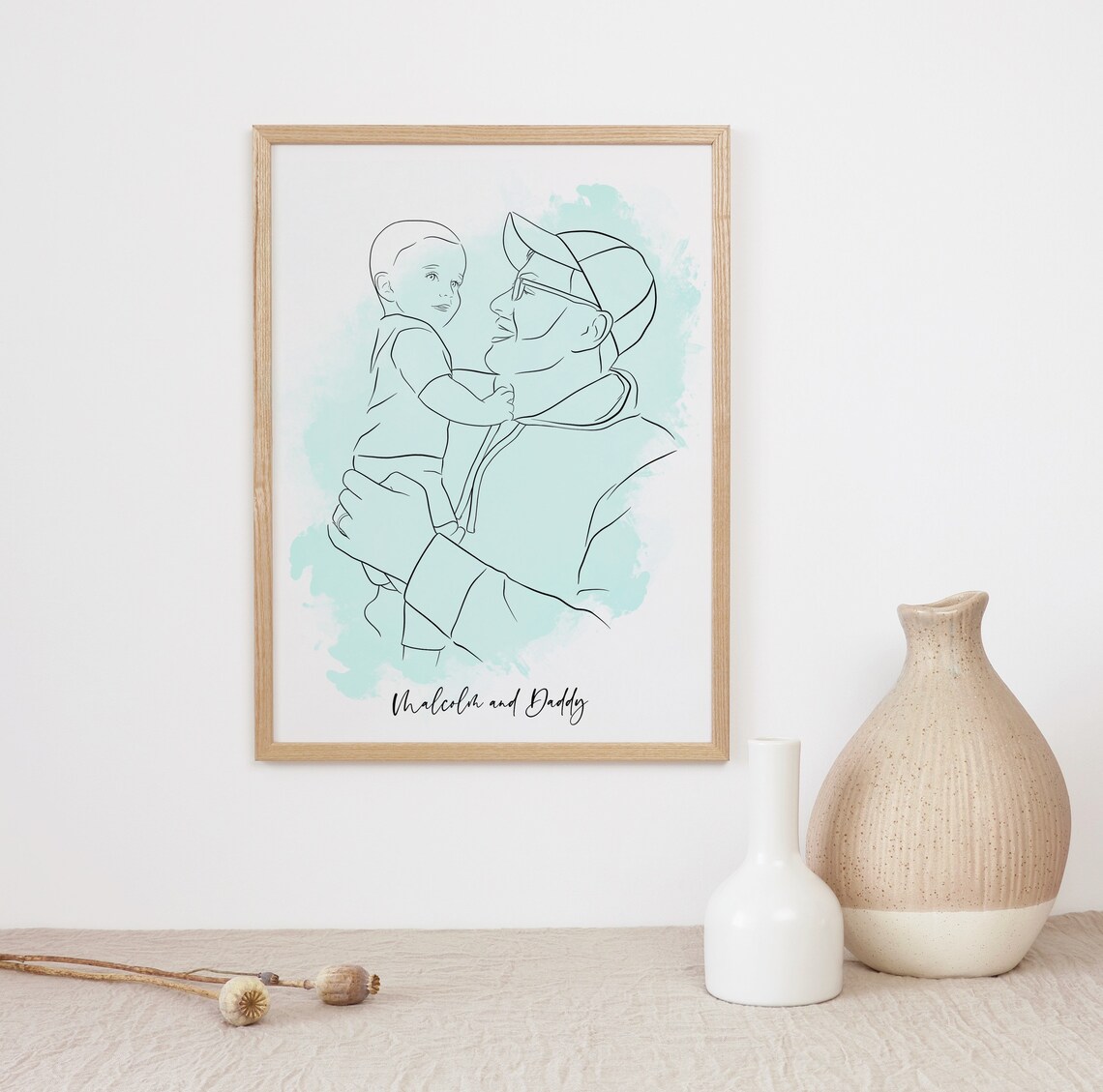 Custom line art Custom line portrait personalized portrait | Etsy