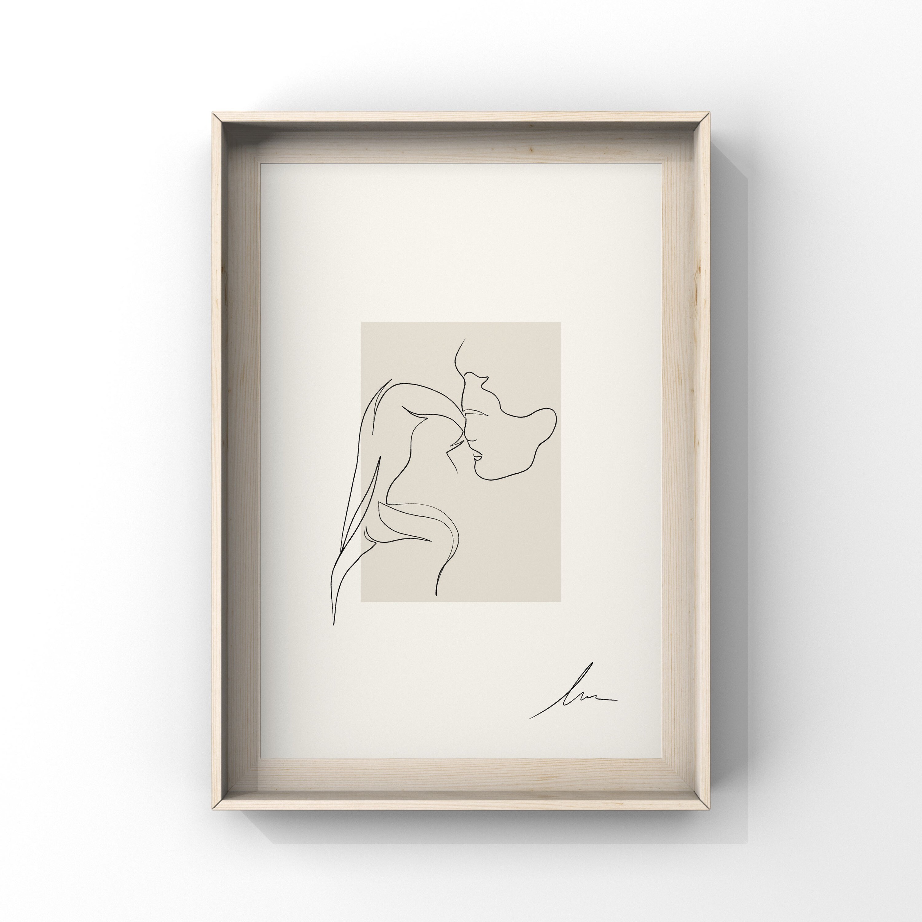 Single Line Print Love Poster Heart Art Romantic Gifts Love | Etsy