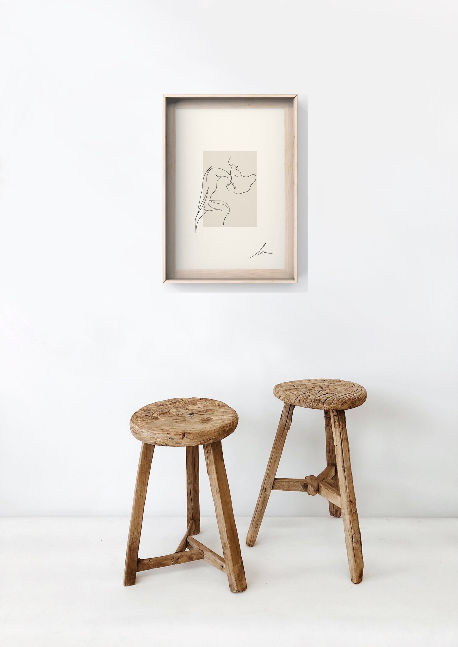 Single Line Print Love Poster Heart Art Romantic Gifts Love | Etsy