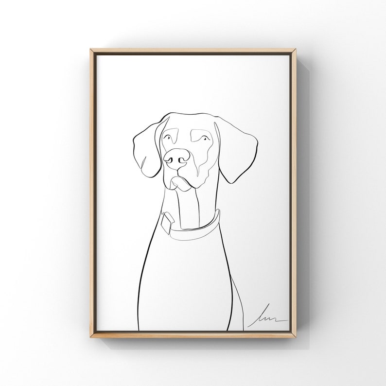 CUSTOM PET PORTRAIT Custom Line Art Pet Portrait Drawing | Etsy