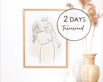 Custom Line Drawing - Etsy