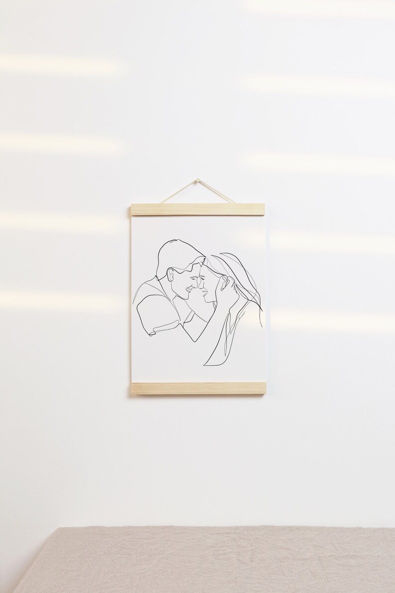 Custom One Line Drawing One Line Portrait Personalized | Etsy Canada