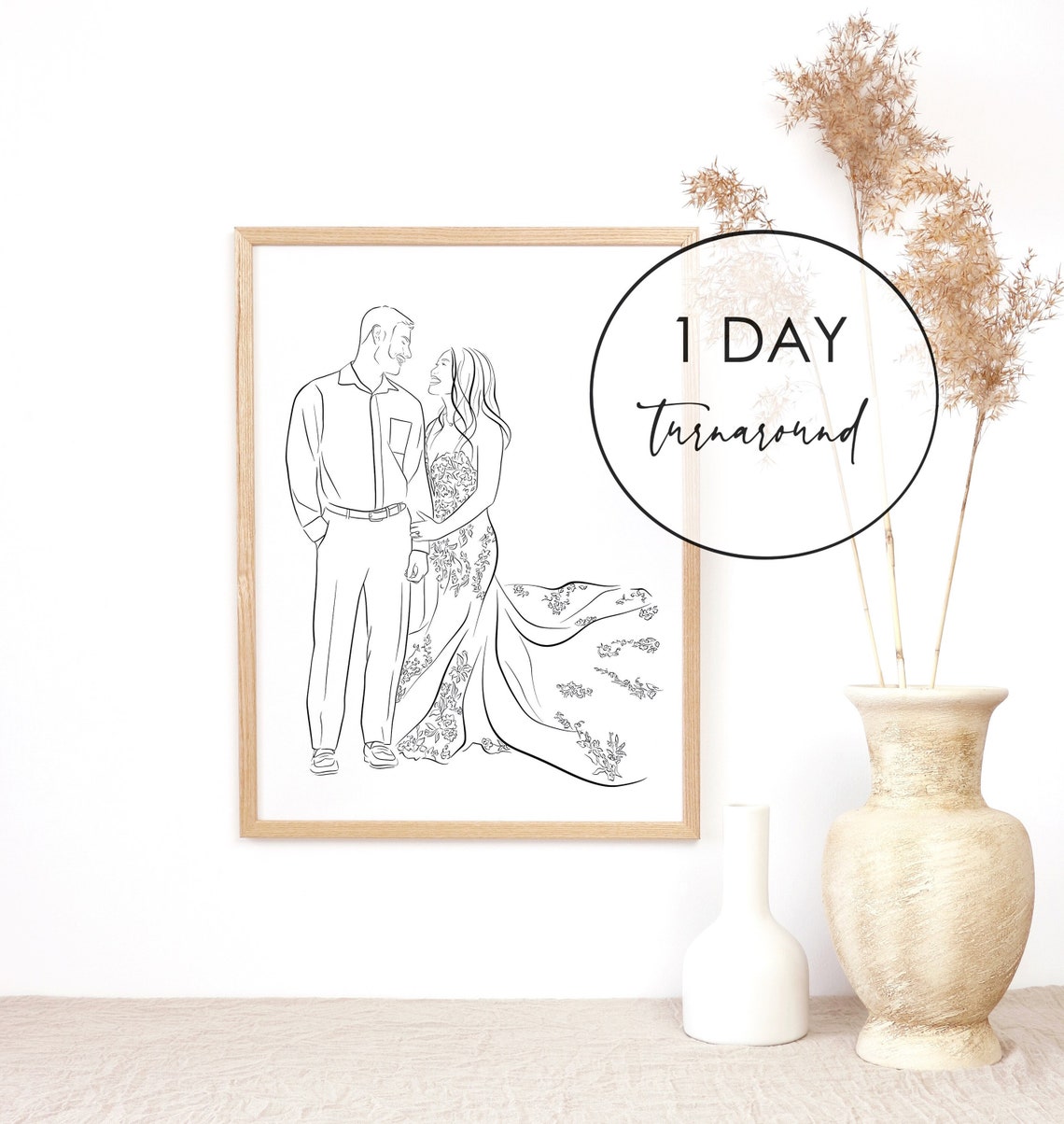 Custom line art Custom line portrait personalized portrait | Etsy