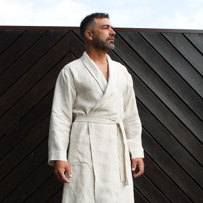 Linen Robe - Etsy