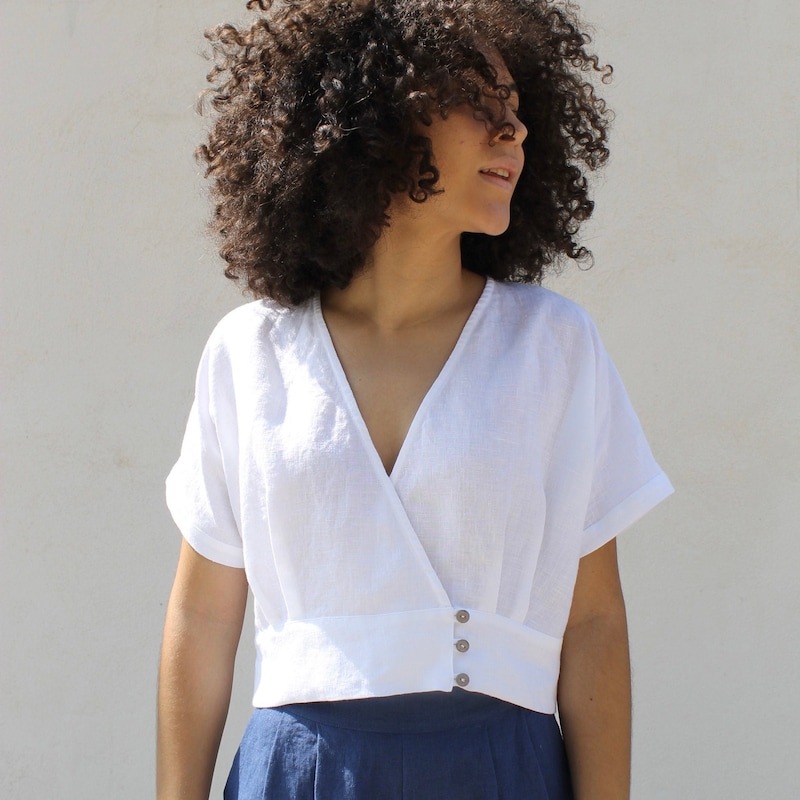 Linen Crop Top - Etsy