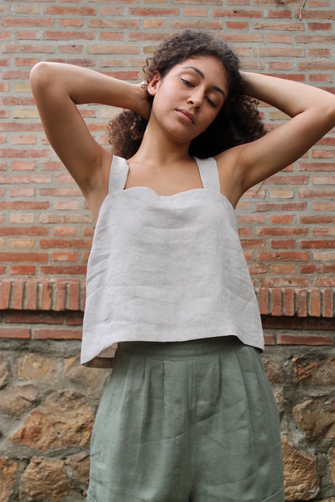 Handmade Linen Crop Top - European Fabric, Summer Tank - Etsy
