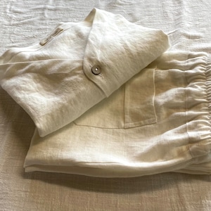 Men’s Linen Pajamas Set/men’s Pyjama Linen Pants/dover Linen Men Pajama ...