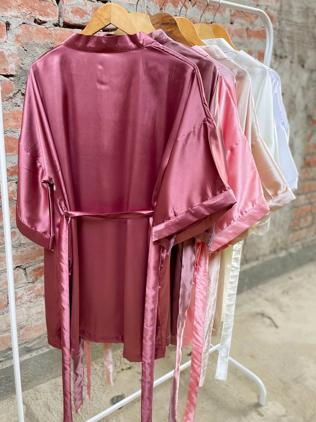 Plus Size Robe, Satin Robe, Personalized Robes, Bridal Party Robes ...