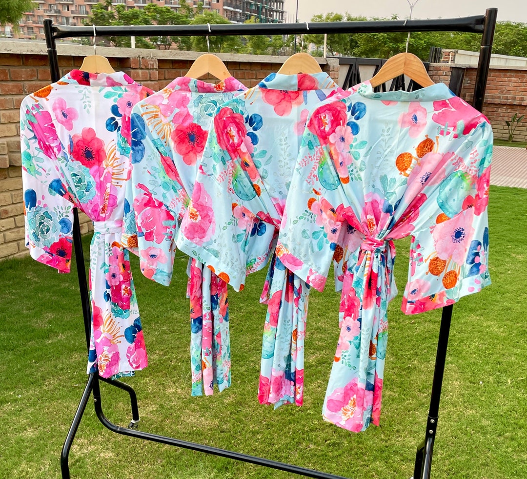 Floral Robes for Bridesmaids. Bridal Party Robes Floral. Floral ...