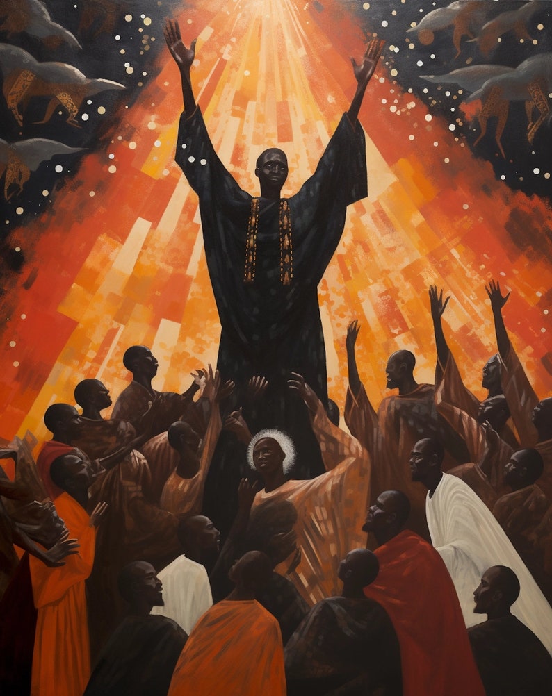 Black Christ Ascension in Style of African Art, Version2 - Etsy
