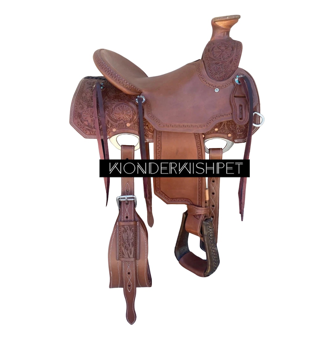 Premium Wade Tree A Fork Western Leather Roping Ranch Work Equestrian ...