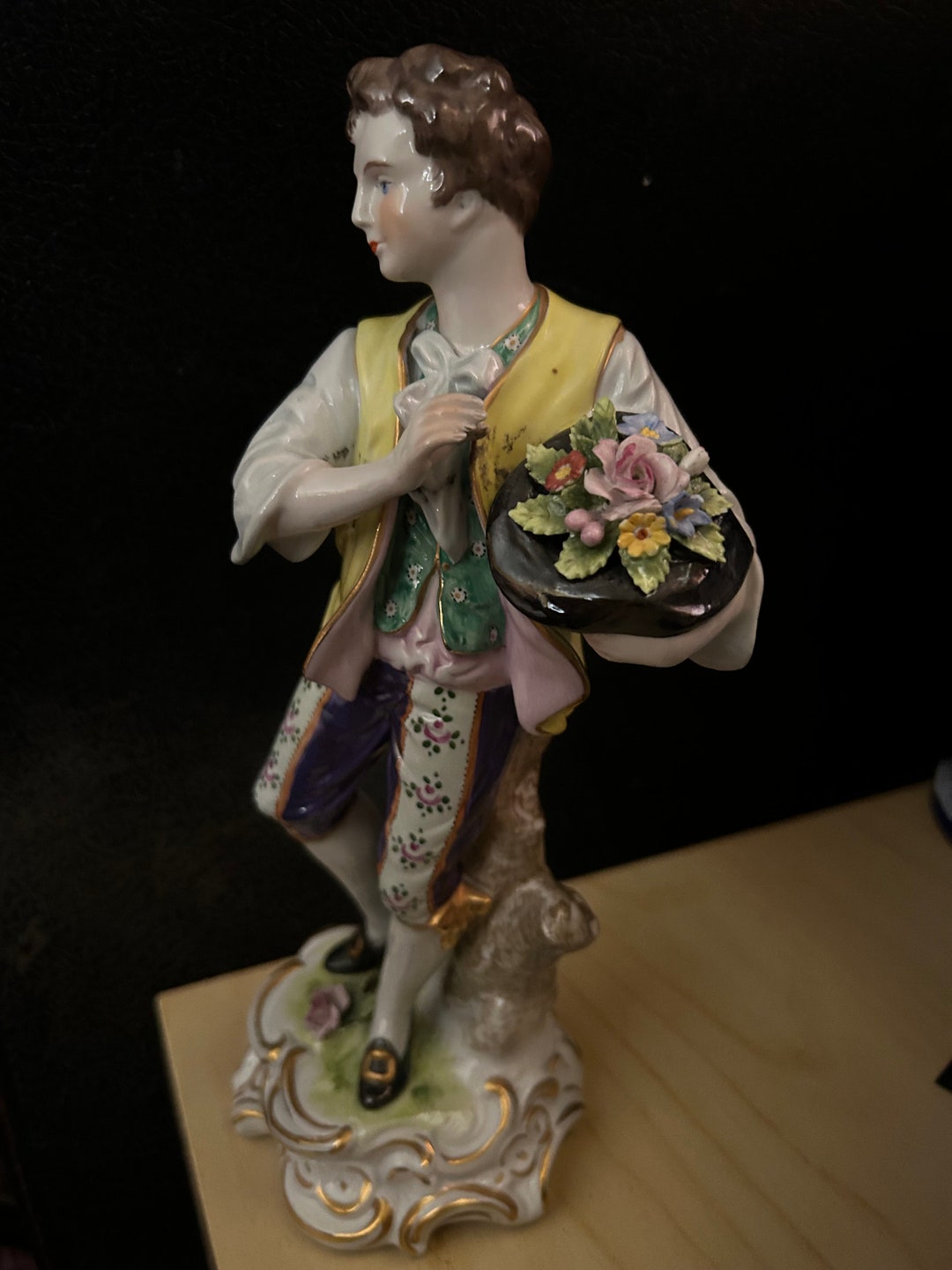 Art Collectables Young Boy With Flowers, Figurine. Capodimonte. - Etsy