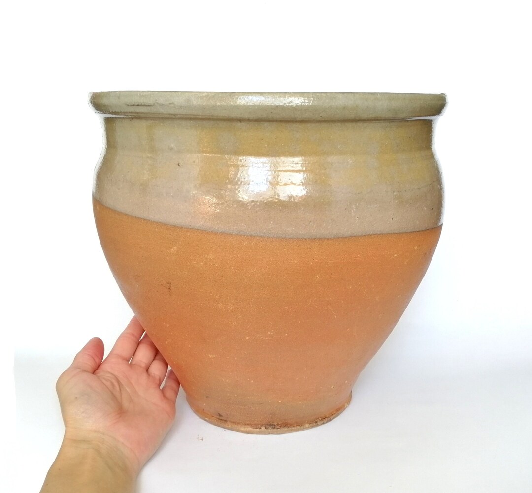 Very Large Terracotta Beige Clay Pot. Gift for Kitchen. Wabi Sabi ...