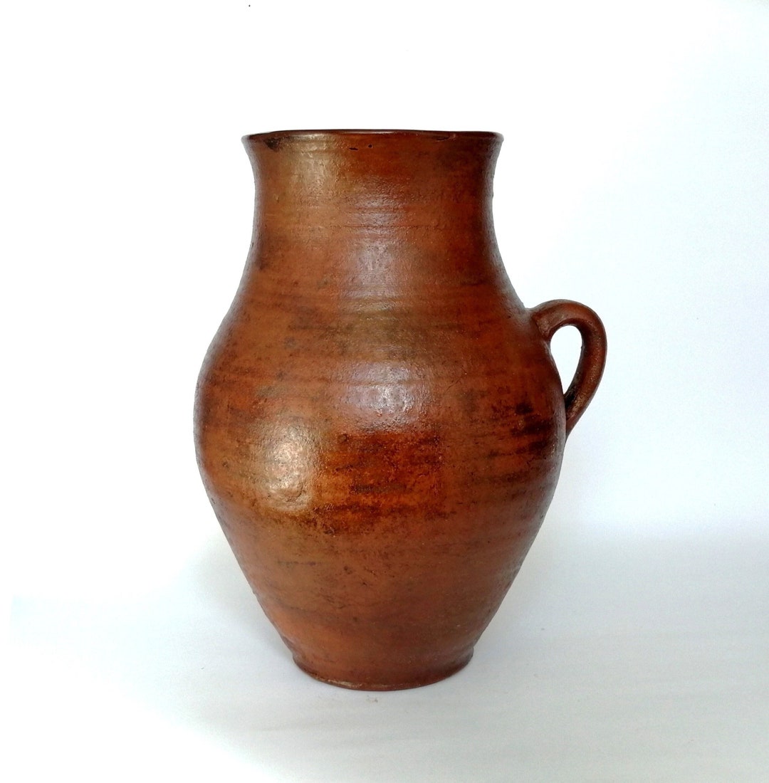 Wabi Sabi Pottery Rare Clay Vase. Vintage Terracotta Pottery Pot ...