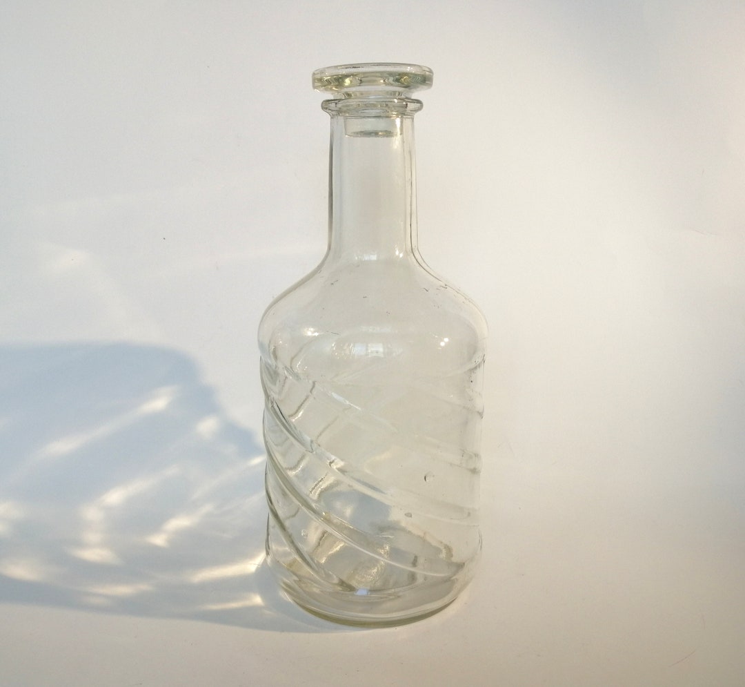 Large Glass Carafe With Lid for Farmhouse Decor. Mid Century Large ...