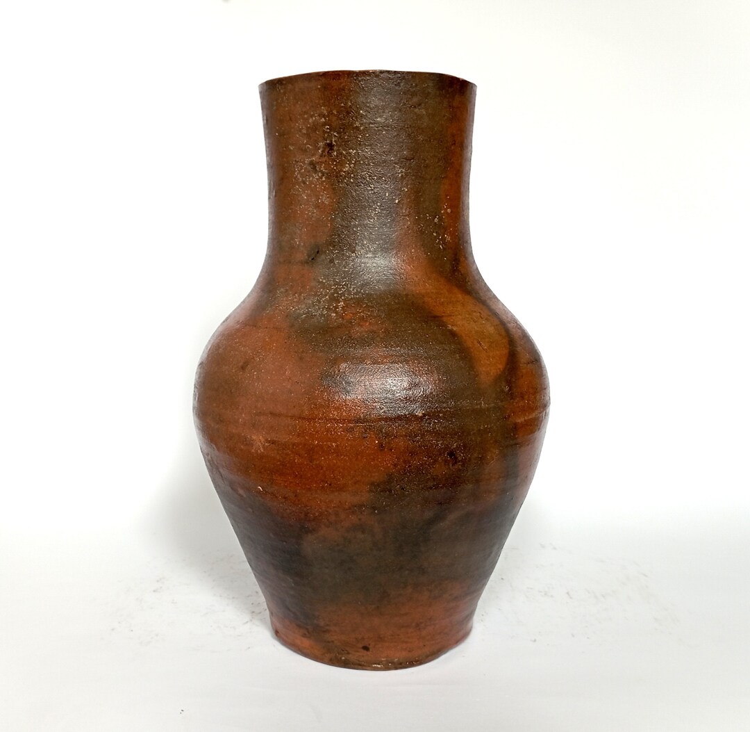 Old Terracotta Clay Vessel. Wabi Sabi Pottery Primitive Vase. Shabby ...
