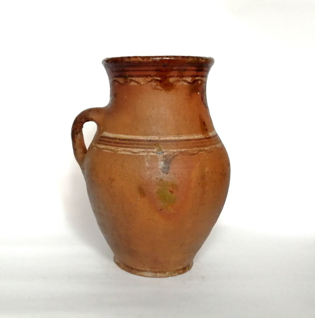 Antique Terracotta Clay Vessel. Wabi Sabi Pottery Primitive Pot. Shabby ...