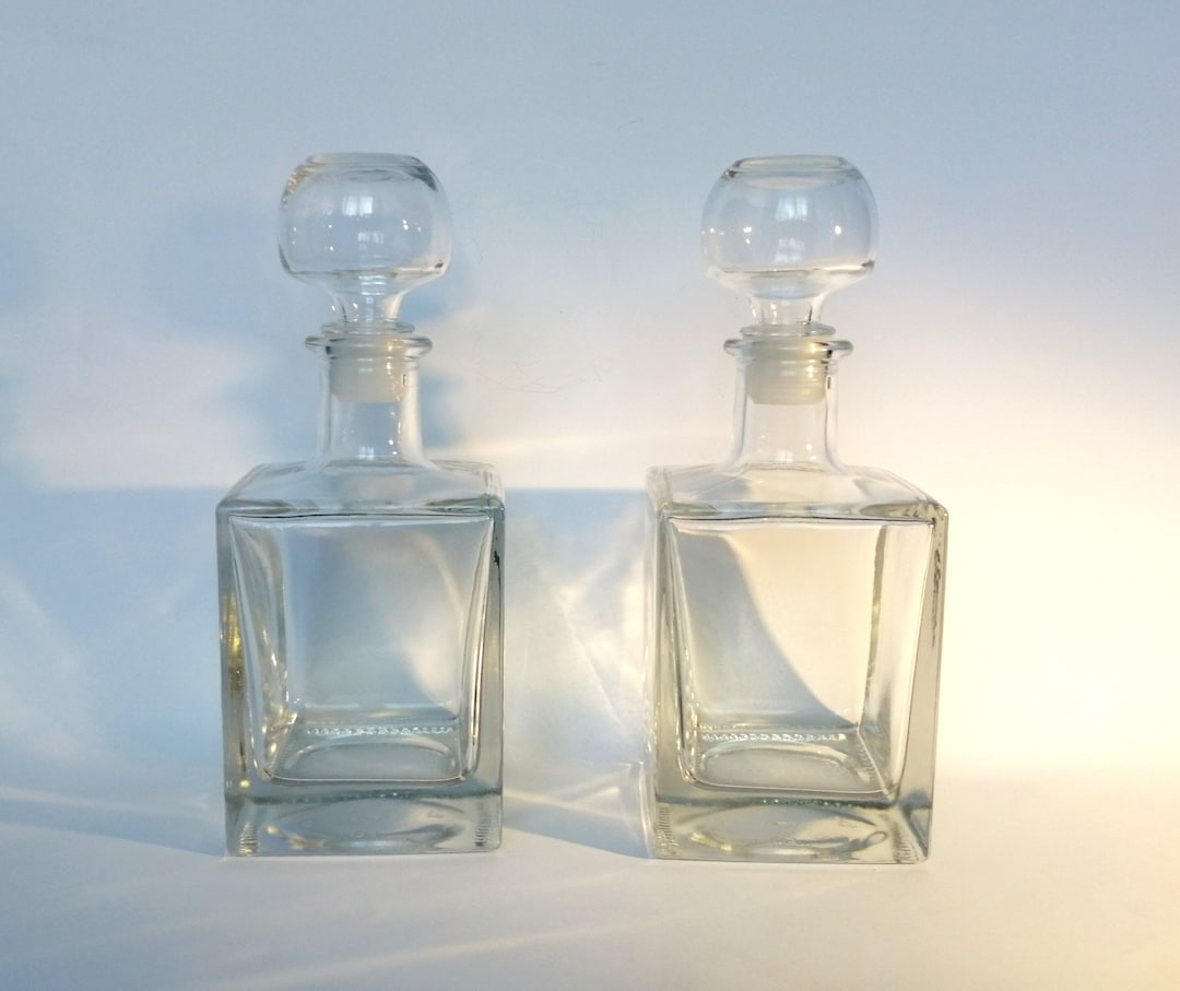 Vintage Whiskey Decanter Set. Mid Century Bourbon Decanters With Lid ...