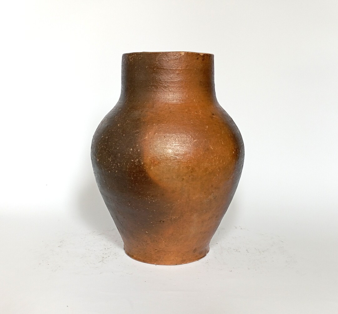 Wabi Sabi Pottery Primitive Vase. Old Terracotta Clay Vessel. Shabby ...