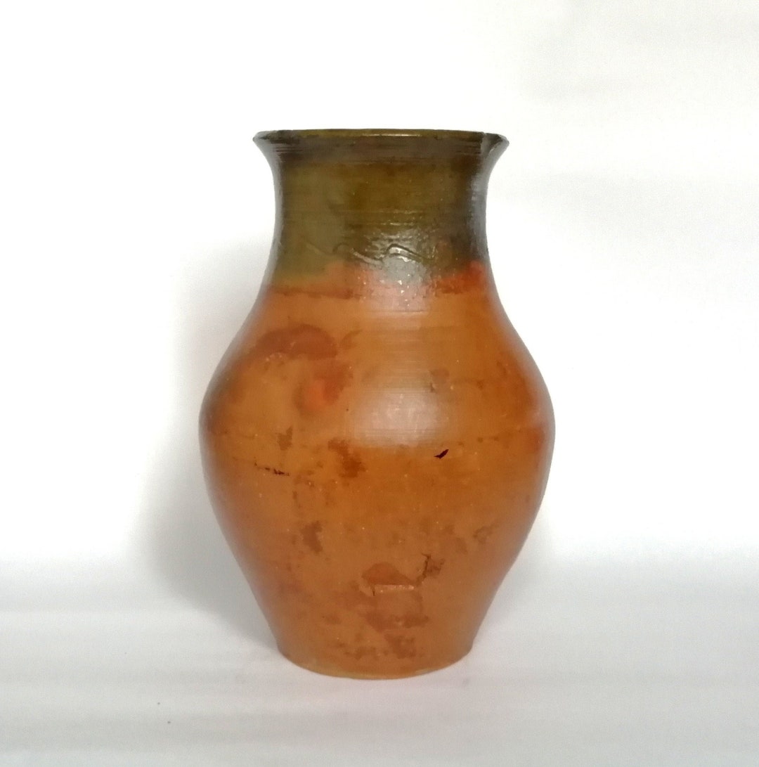 Large Terracotta Primitive Vessel. Shabby Chic Rustic Decor. Wabi Sabi ...