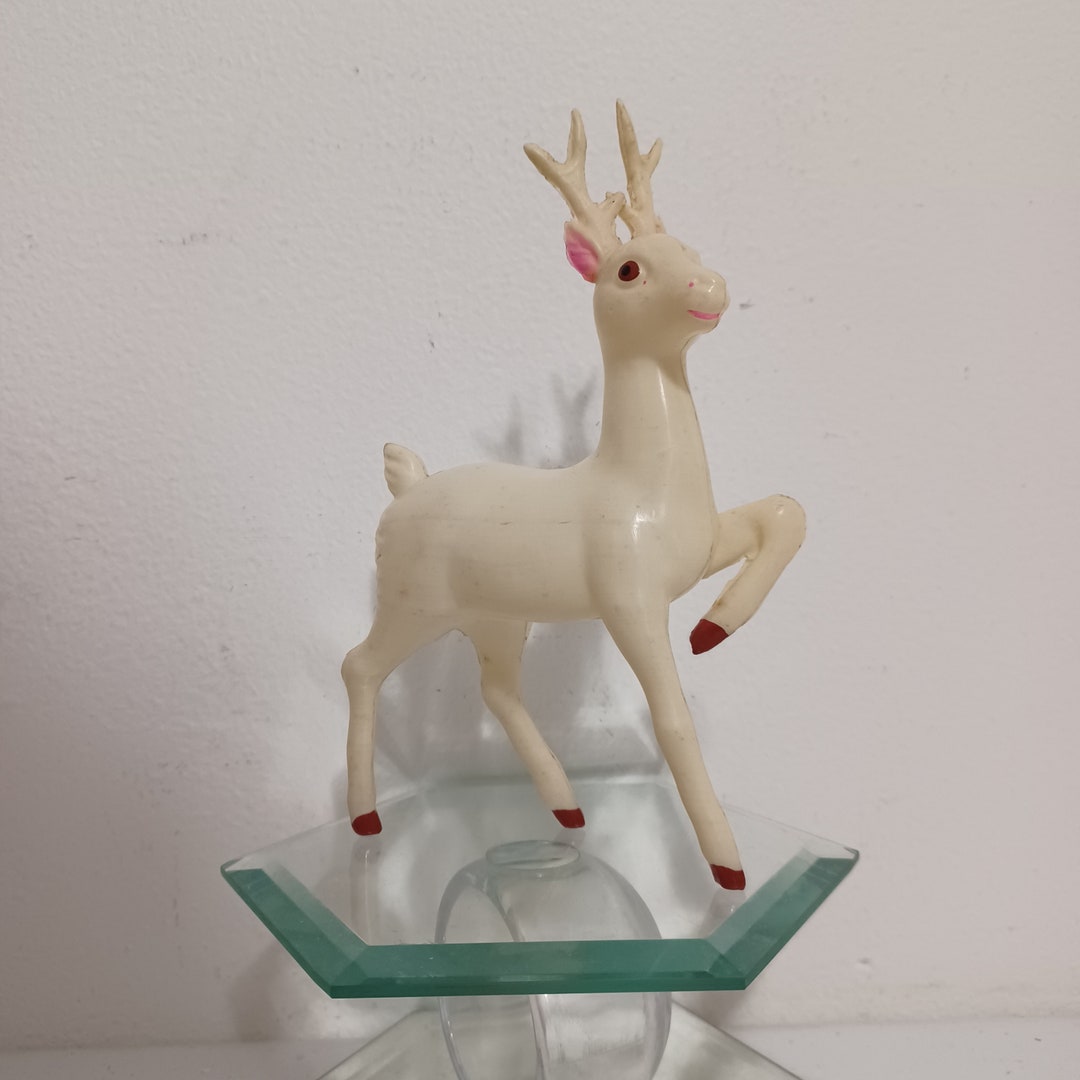 Celluloid Plastic Reindeer Rudolf Santa Sleigh Antlers - Etsy